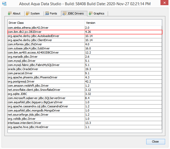 DB2 LUW 9.x/10.x/11.x and DB2 UDB 9.5 - Aqua Data Studio 23 - Product Documentation
